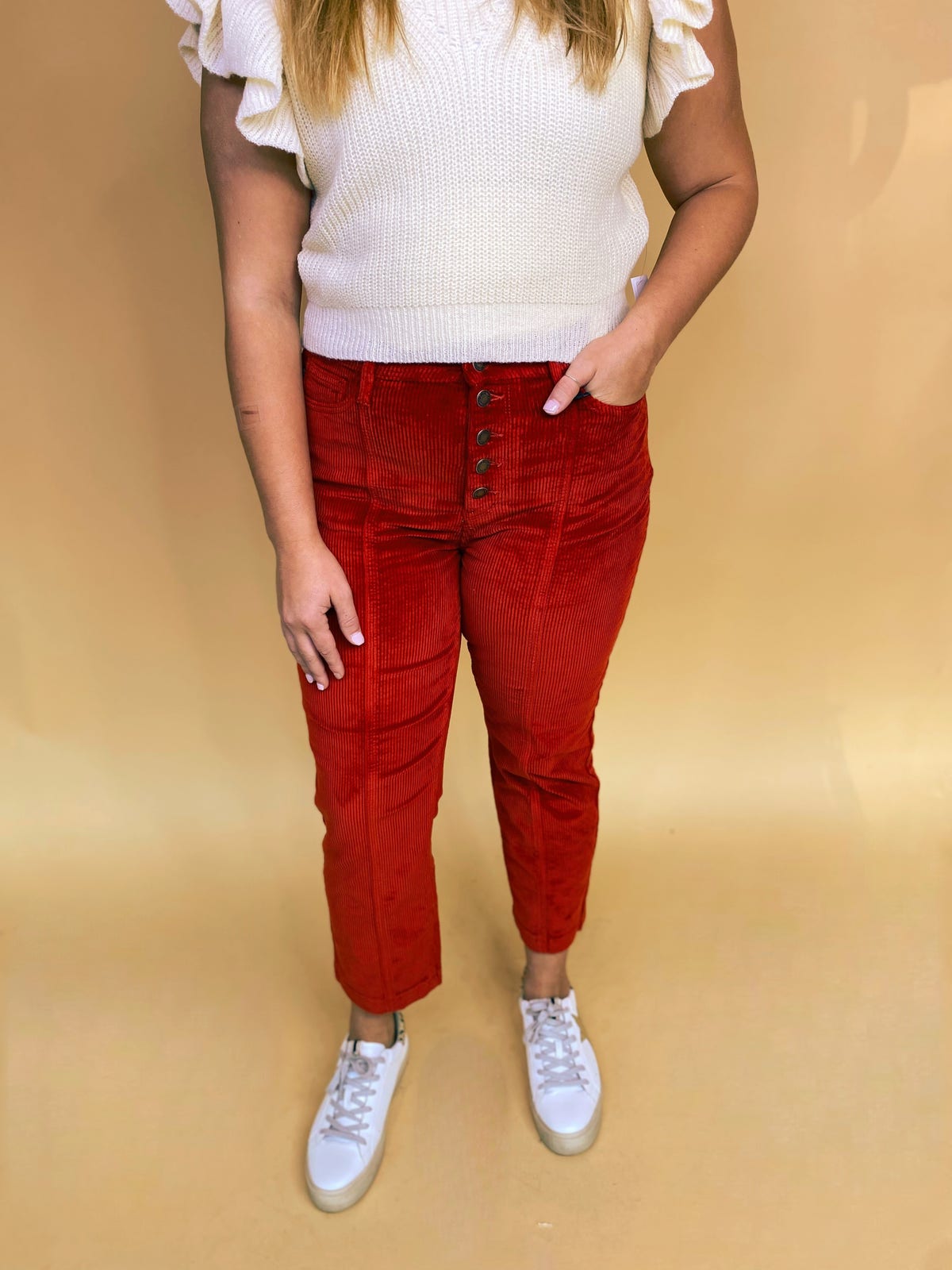 88516 Judy Blue High Waist Girls Night Straight Leg Jeans - Rust *Final ...