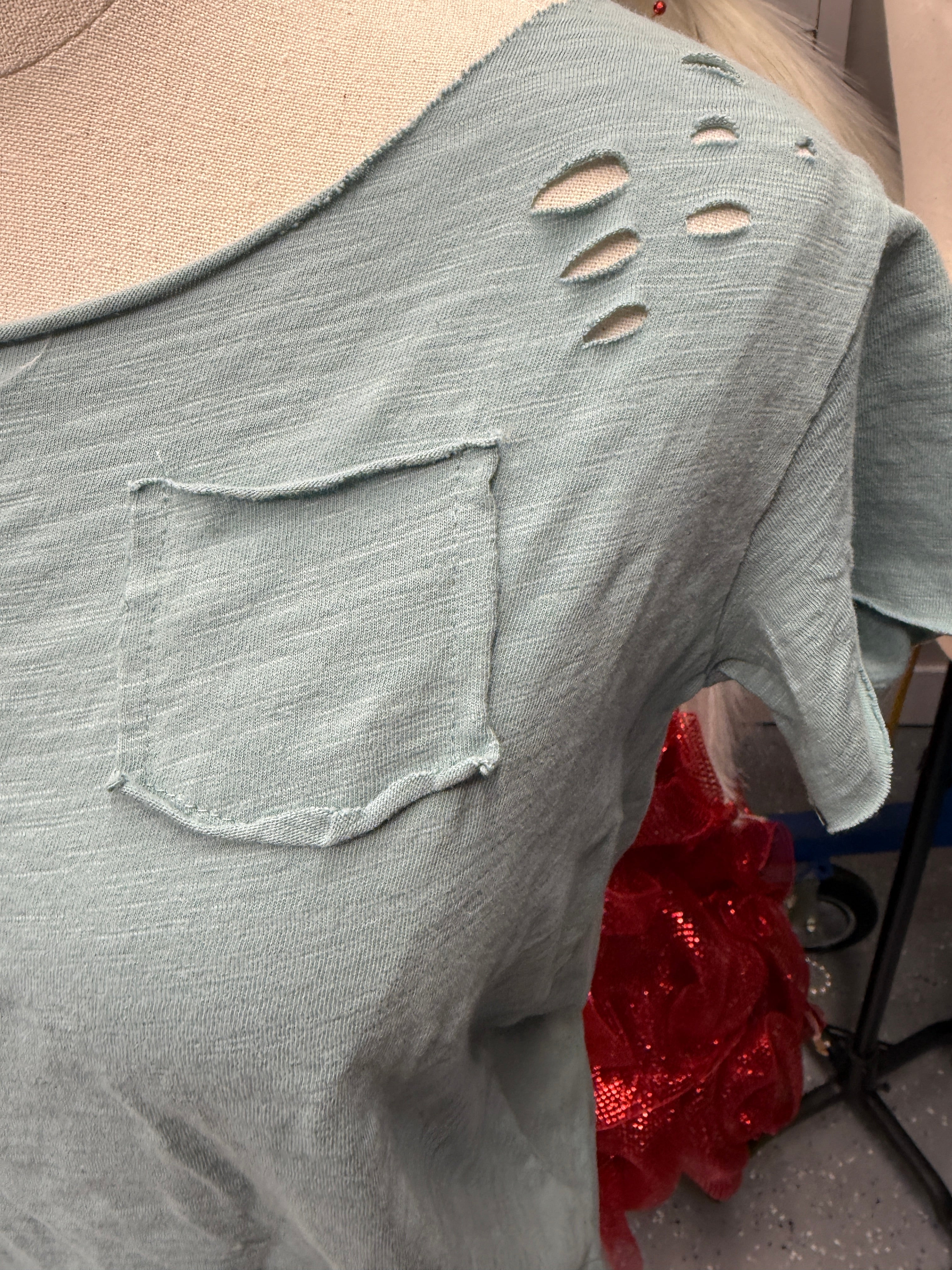 A RARE BIRD - Slate BLUE Rag Tee