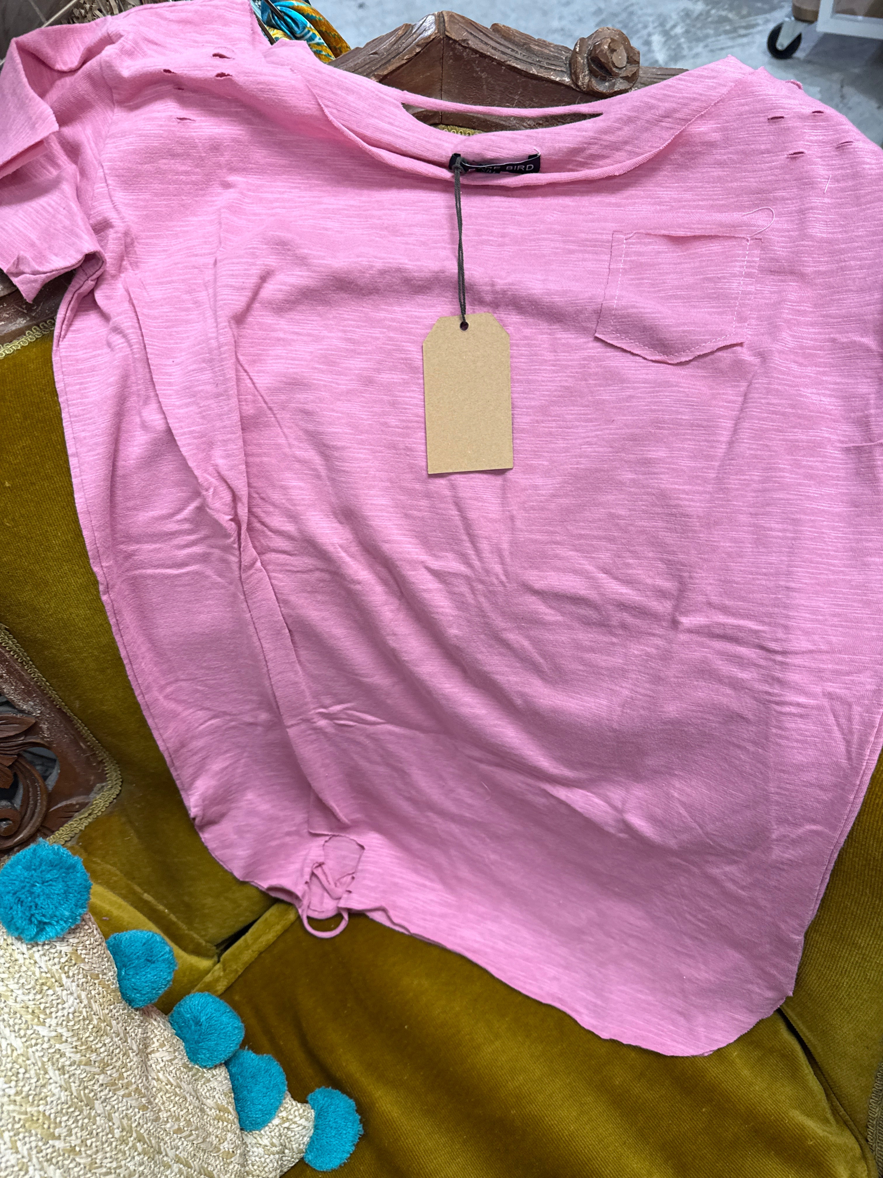 Product: Rare Bird- Rose Rag Tee