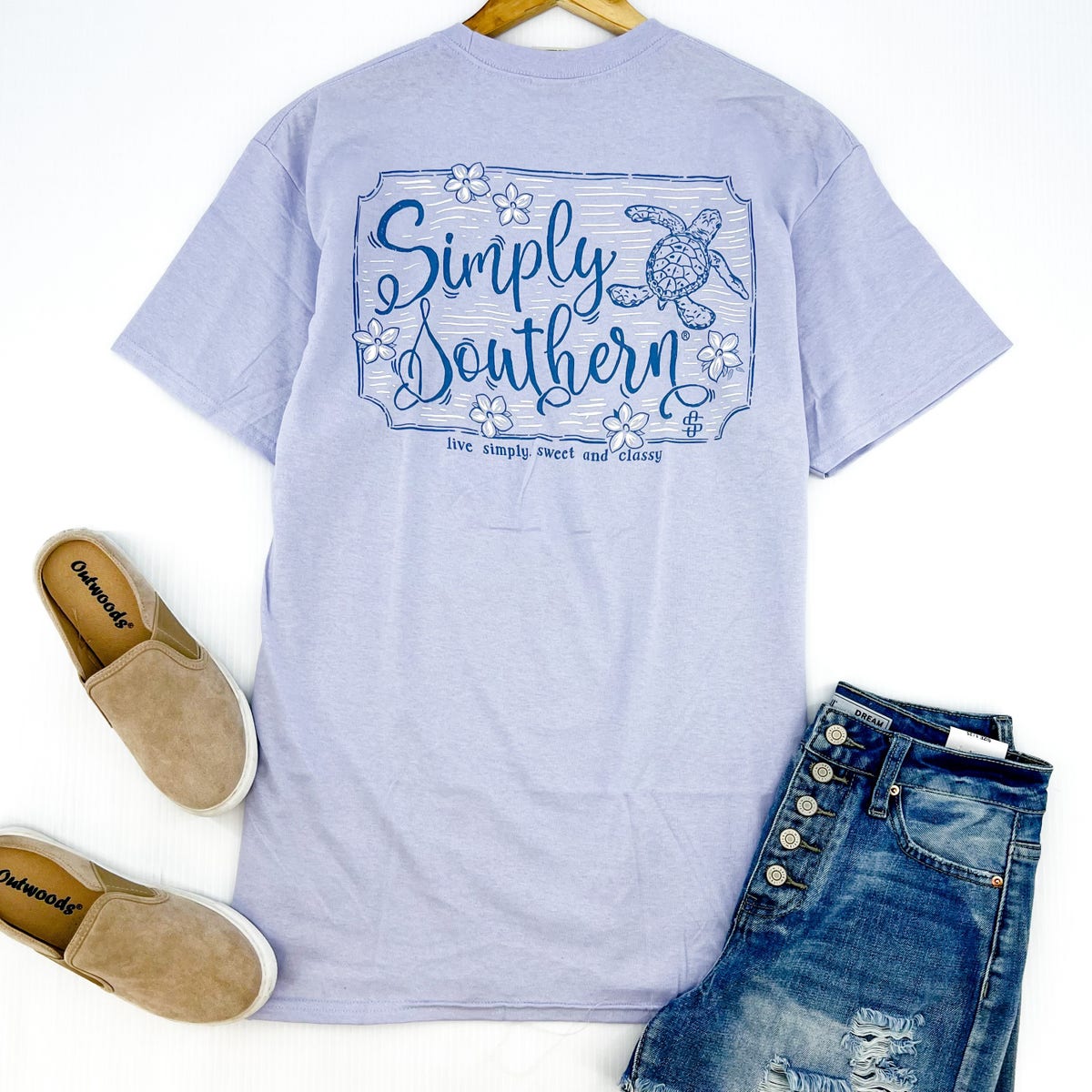 *Simply Southern* Short Sleeve Turtle Logo Tee - ASTER