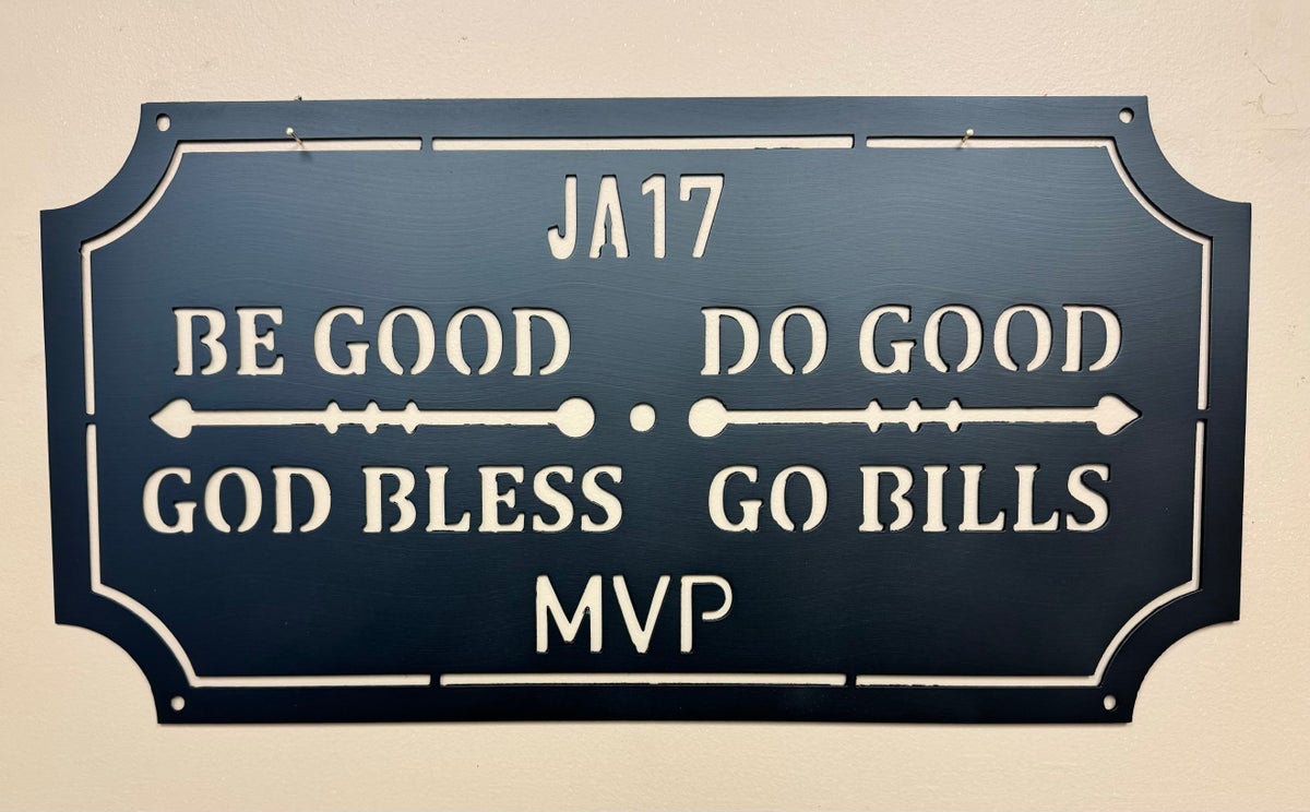 JOSH ALLEN MVP METAL ART (4 CHOICES OF COLORS)
